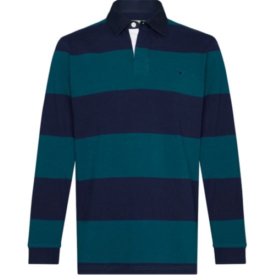 R.M Williams Tweedale Block Stripe Rugby - Mens-Polos, Singlets & Tees ...