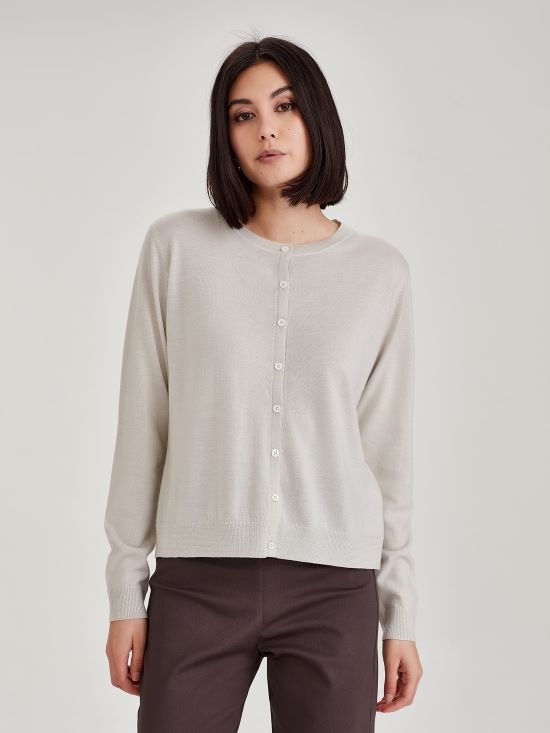 Sills Lisa Merino Cardi - Womenswear-Knitwear : Sparrows - W22 SILLS